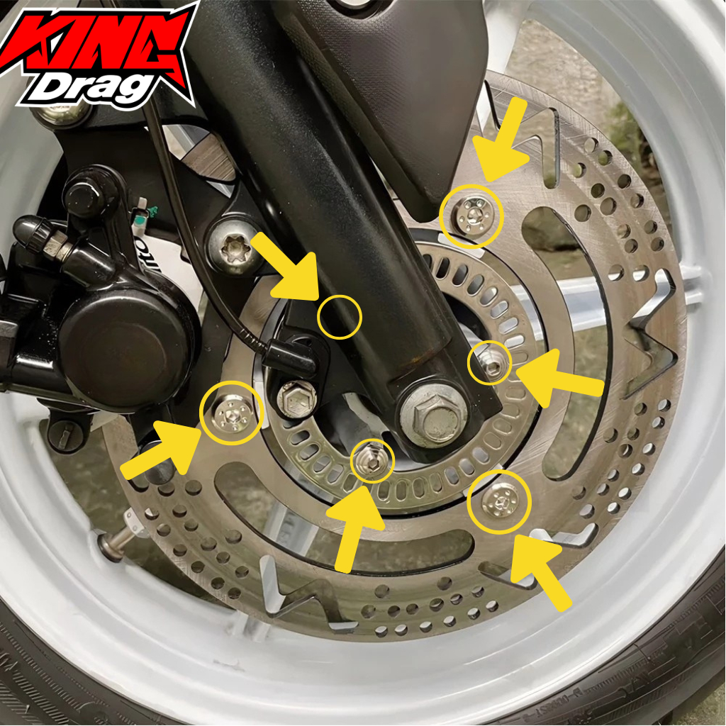 King of Drag Front Disc Brake Rotor 230mm 3-Holes for NMAX V1-V2 ...