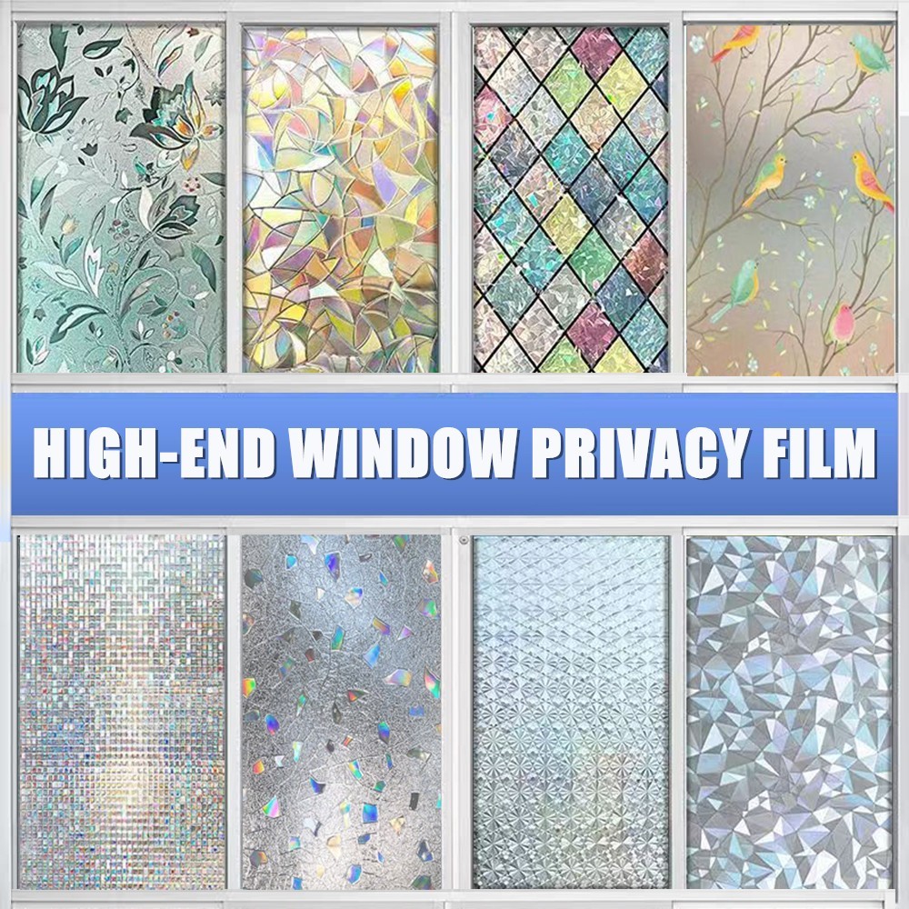 3D Window Sticker Film,Frosted Glass Sticker for Window Privacy UV ...