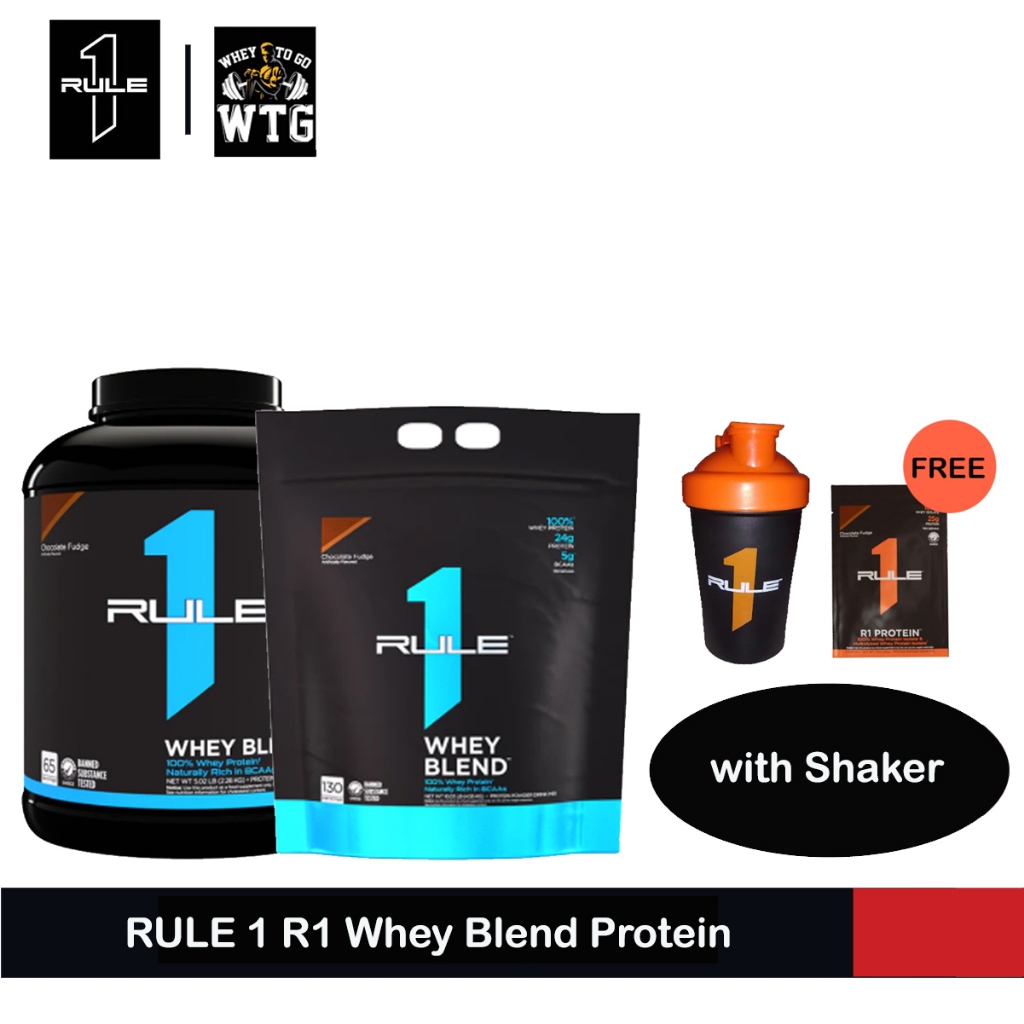 Rule 1 R1 Whey Blend Protein 5 lbs or 10 lbs [FREE Rule 1 Sachet ...