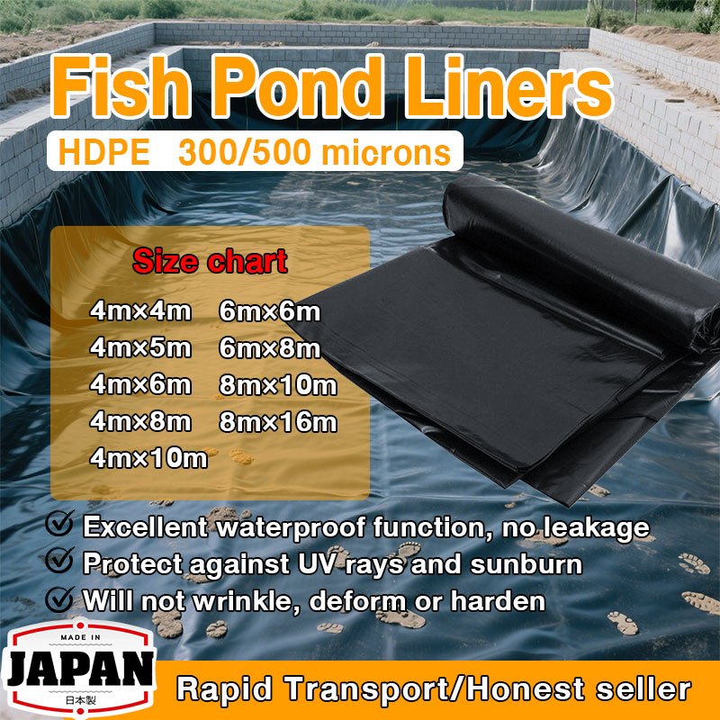 COD Durable Black Fish Pool Pond Liners Reinforced HDPE Membrane ...