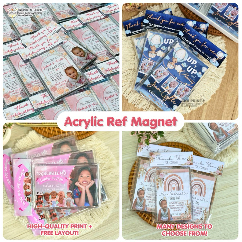 ACRYLIC REF MAGNET - ANY THEME FREE LAYOUT | Shopee Philippines