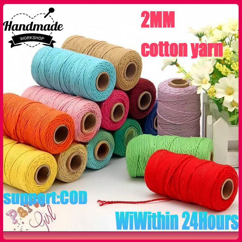 2mm Macrame Cord Twisted Cotton 100% Cotton Rope DIY craft projects ...