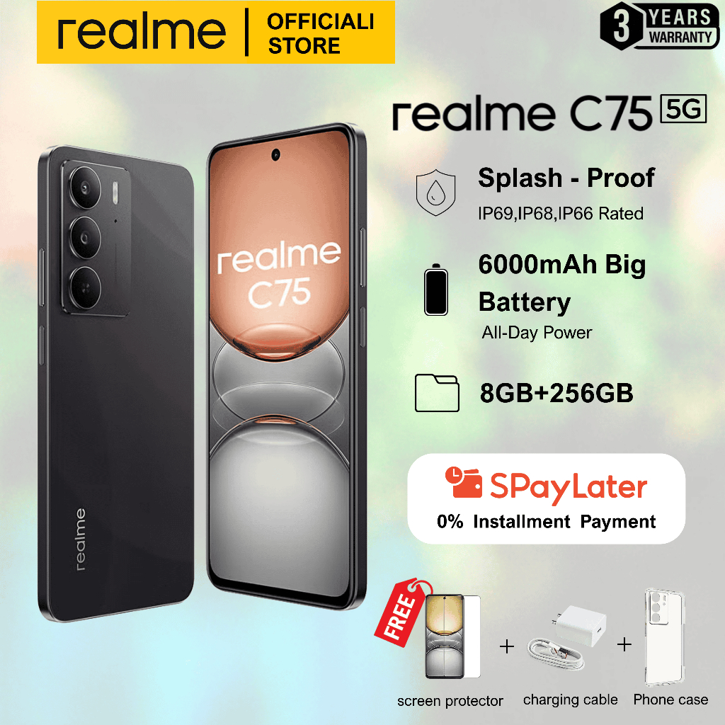 Realme C75 Smartphone 5G 8GB+256GB | 6000mAh Battery | Waterproof ...