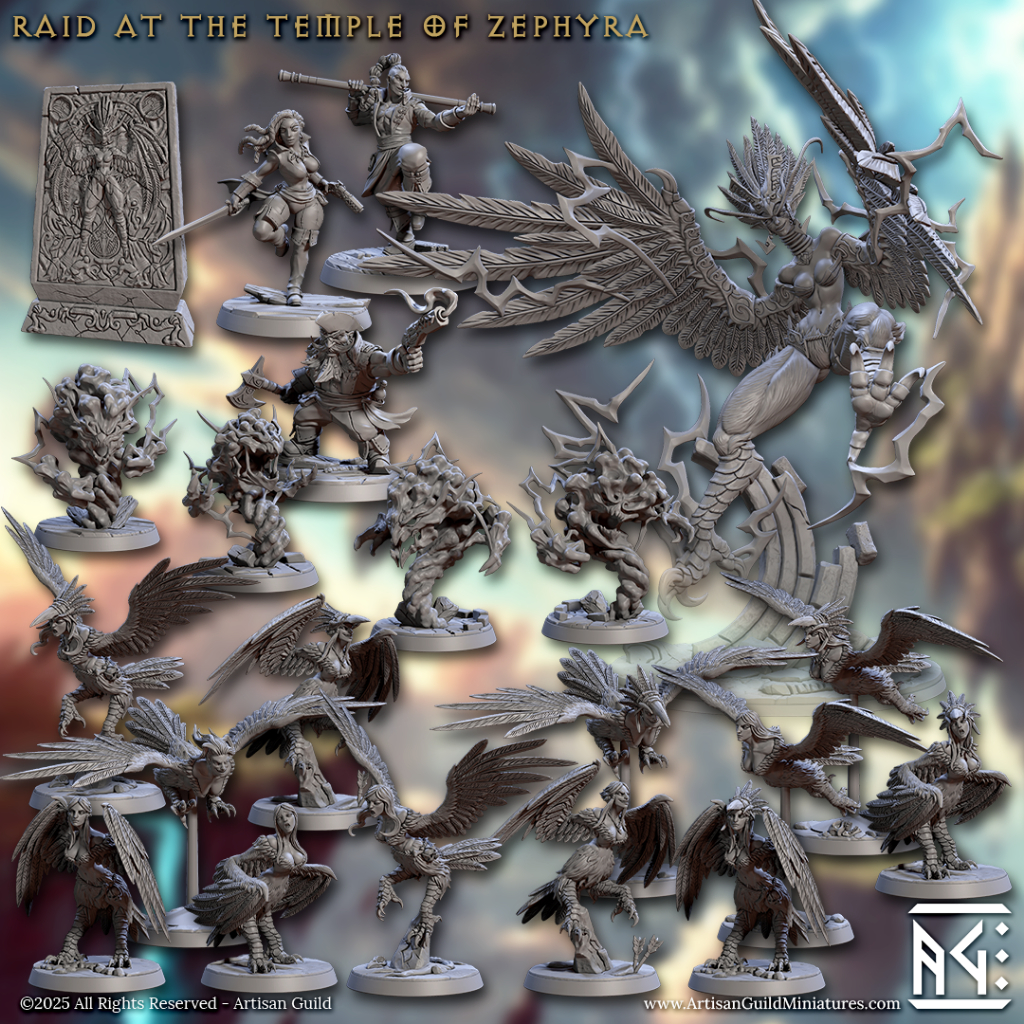 Raid at the Temple of Zephyra by Artisan Guild miniatures DND tabletop ...