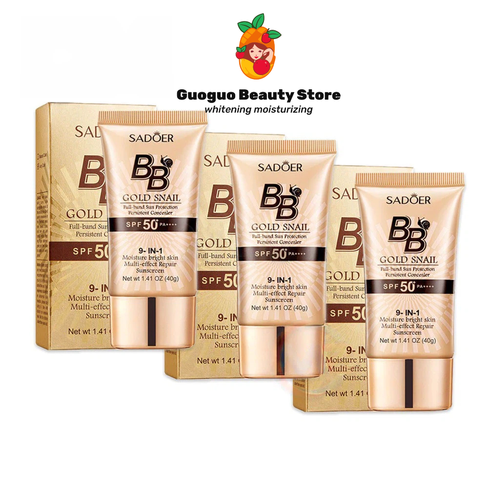 GUOGUO ( SET OF 3 ) SADOER GOLD SNAIL BB-CREAM WITH SUN PROTECTION ...