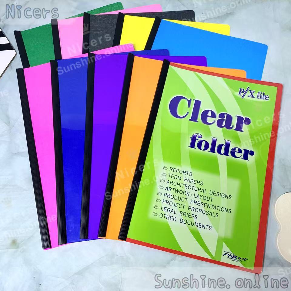 5pcs/set Clear Folder Sliding Folder Long P/X File for Reports | Shopee ...