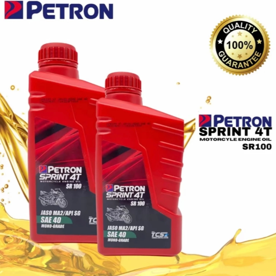 Petron Sprint 4T SR100 Mono-Grade Motorcycle Engine Oil SAE 40 1L Jaso ...