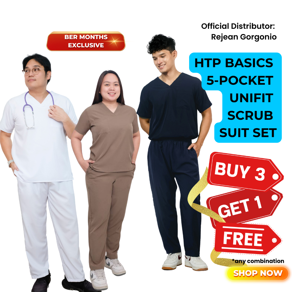 BUY 3 GET 1 HTP Basics 5 pocket Unifit Scrubsuit - Unisex - Straight ...