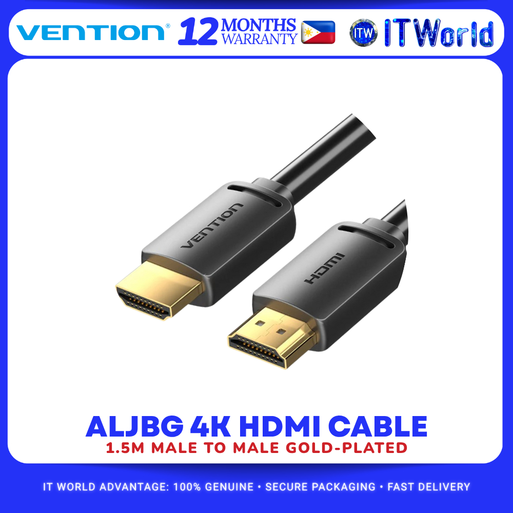 Vention ALJBG 4K HDMI Cable 1.5M Male to Male Gold-Plated / PVC ...