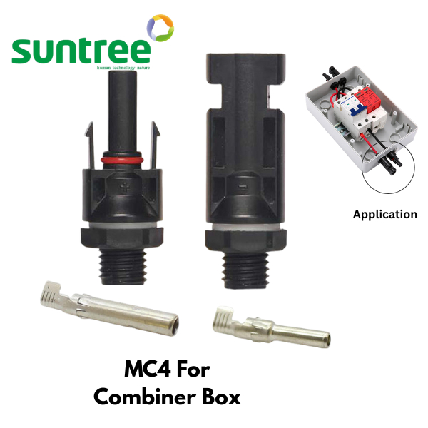 Suntree MC4 50A Connector Pair for Solar Panel Electrical TUV Liquidtight IP67 Combiner Type Box ...