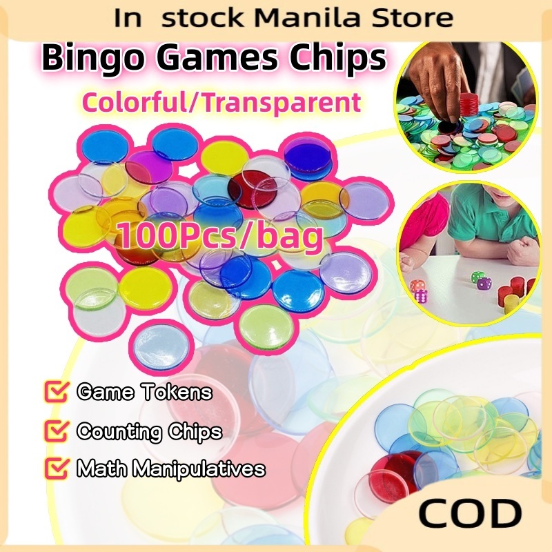 Bingo Chips Colored, Game Markers, Bingo Counters, Colored Play Tokens ...