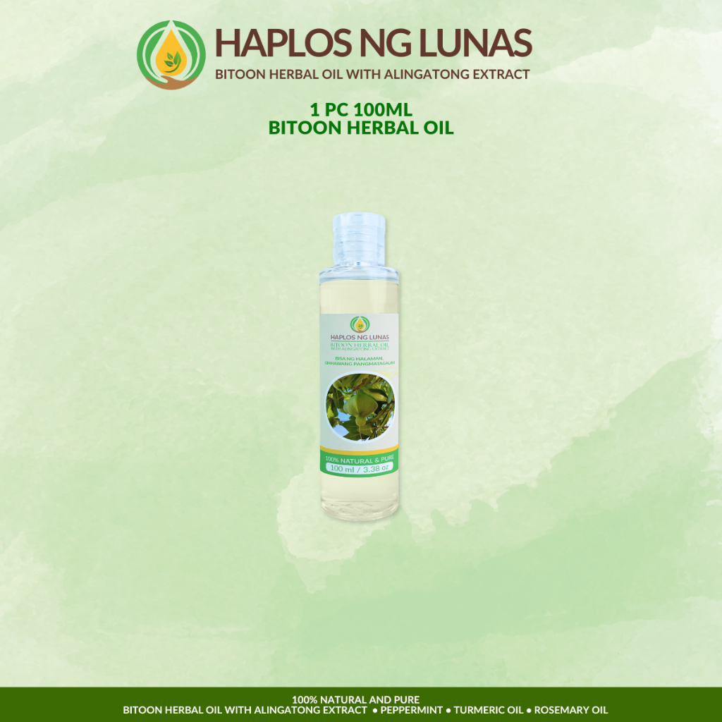 Haplos ng Lunas Alingatong Herbal Oil – Body Oil for Pain Relief, Bukol ...