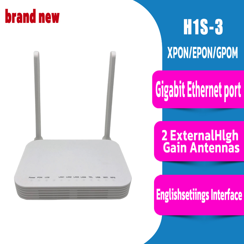 brand new H1S-3 XPON / EPON / GPON ONU ONT FTTH Gigabit modem + WIFI ...