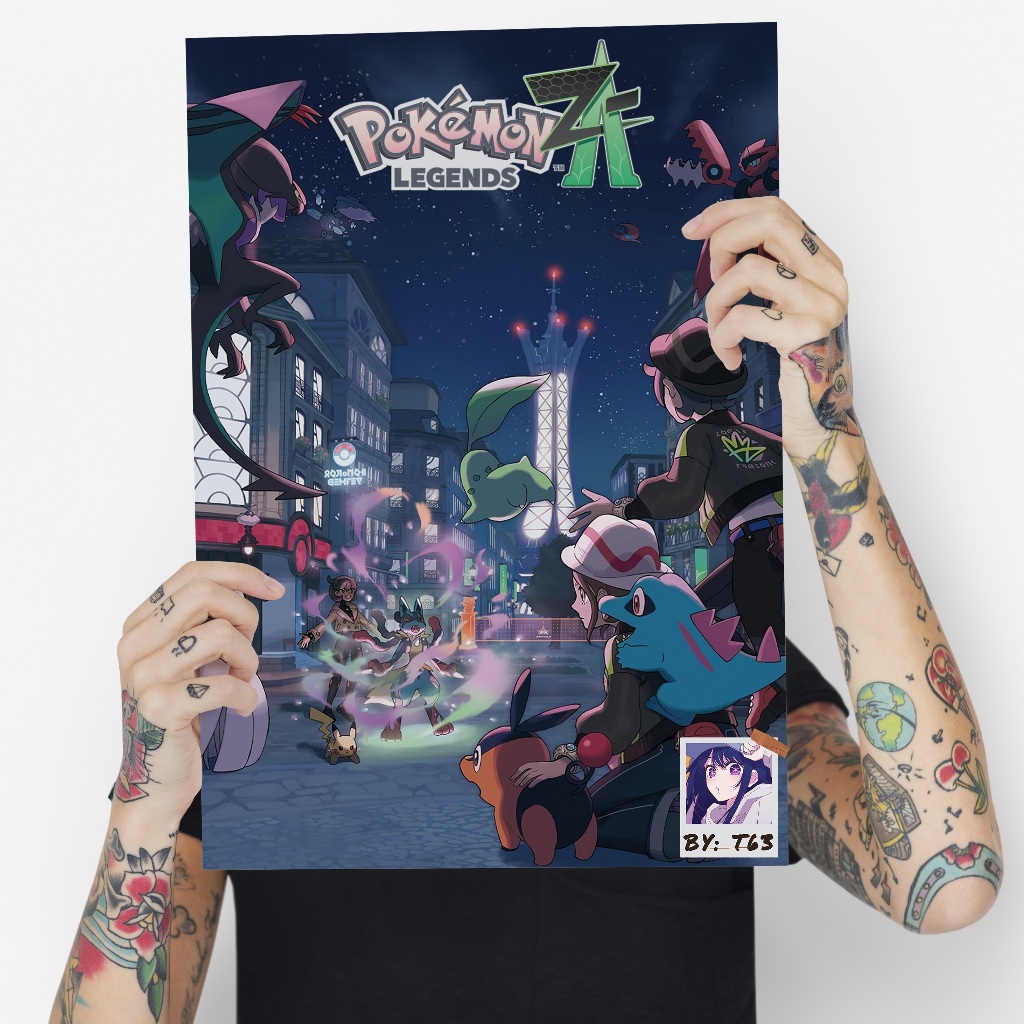 Pokemon Legends Z A A3 A4 Glossy Coated Poster Games Wall Decor Posters ...