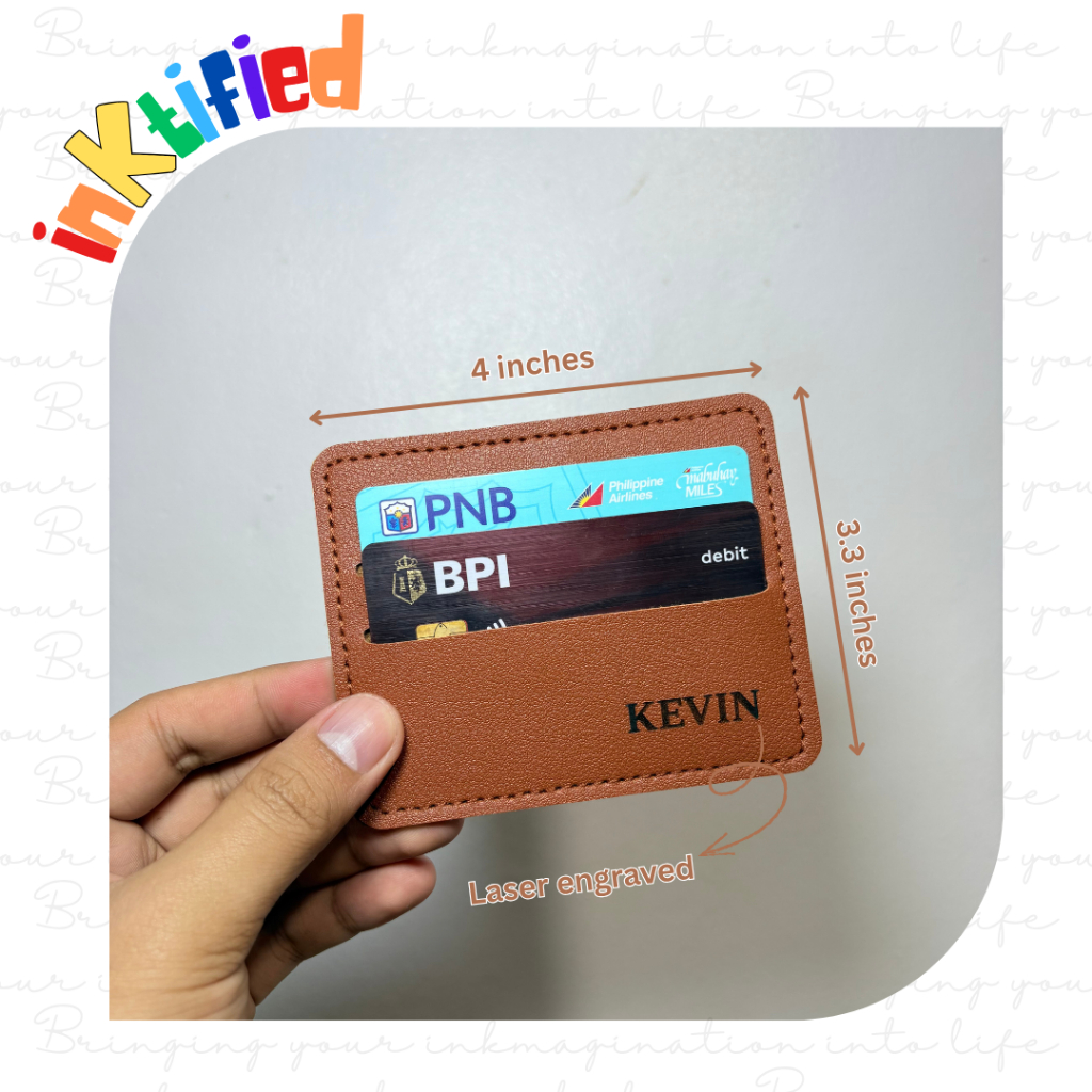 Personalized Leather ID Card Holder | Shopee Philippines