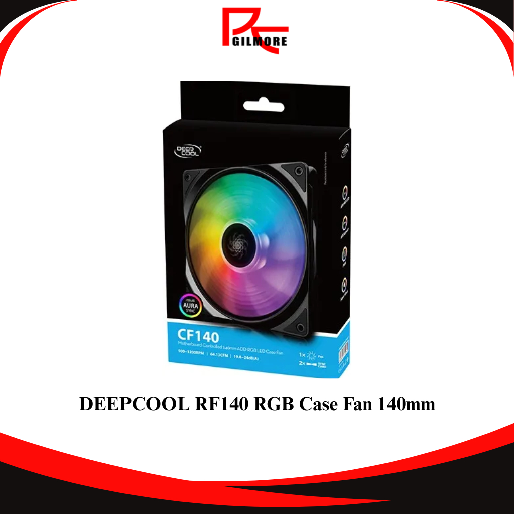 DEEPCOOL RF140 RGB Case Fan 140mm (Adjustable LED / PWM Control / High ...