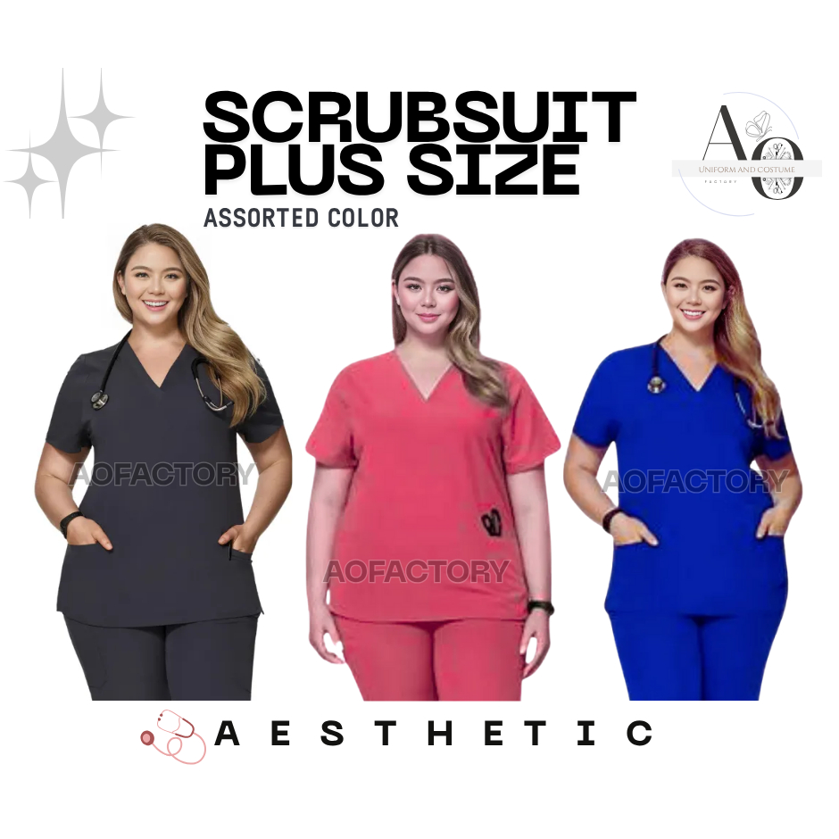 AOFACTORY 2025- Unisex Plus Size Scrub Suit Medical Uniform for Doctor ...