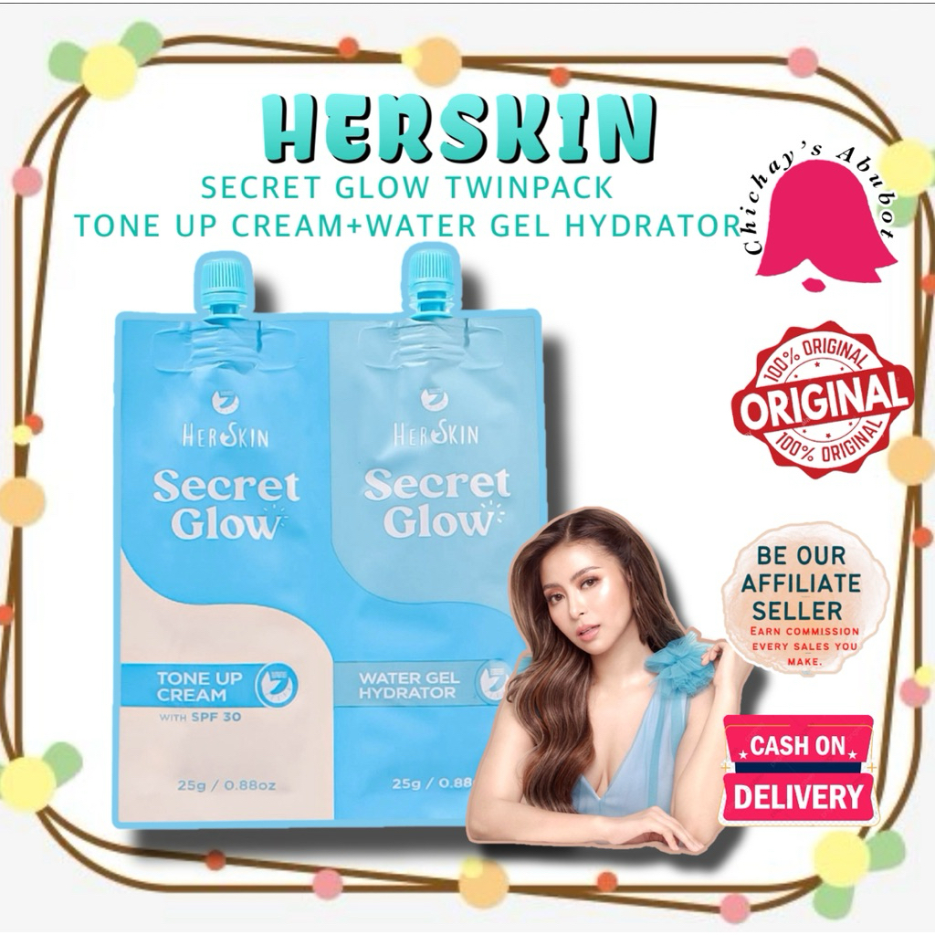 HERSKIN SECRET GLOW TWIN PACK WATERGEL HYDRATOR PLUS TONE UP CREAM ...