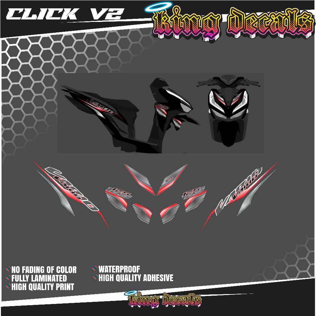 transparent CLICK V2 VARIO NEW 125 v2 2018 2022 VARIO indo DECALS ...