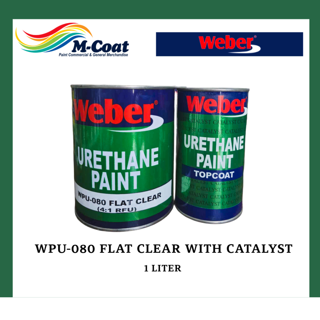 Weber WPU-080 Urethane Flat Clear With Catalyst 1Liter | Shopee Philippines