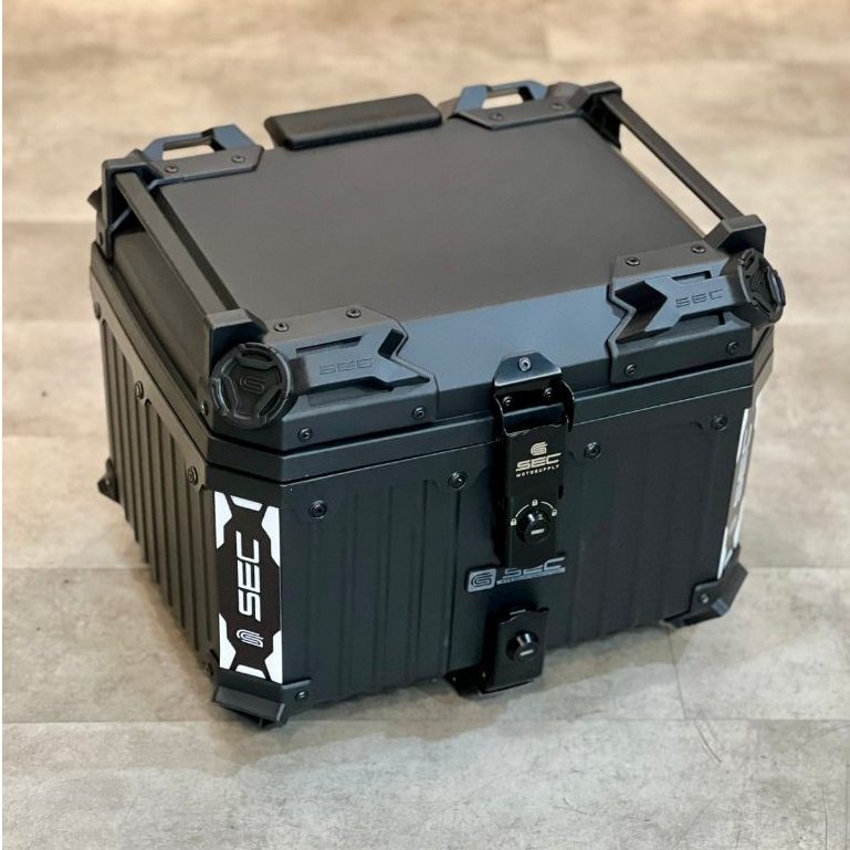 SEC Motorcycle Top Box – Hard Plastic Topcase with Lock – Durable Rear ...