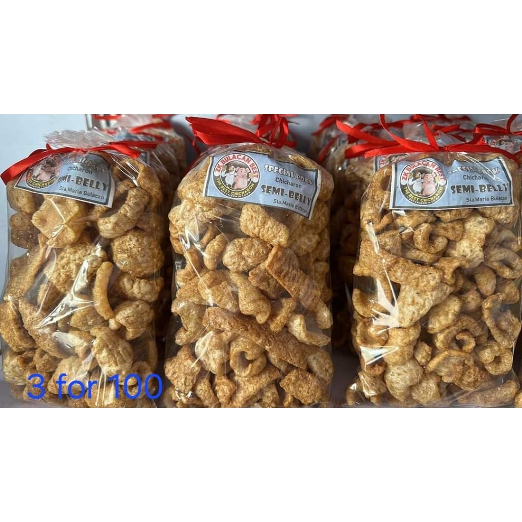 ZK Bulacan Chicharon Semi belly small (approx.110g) | Shopee Philippines