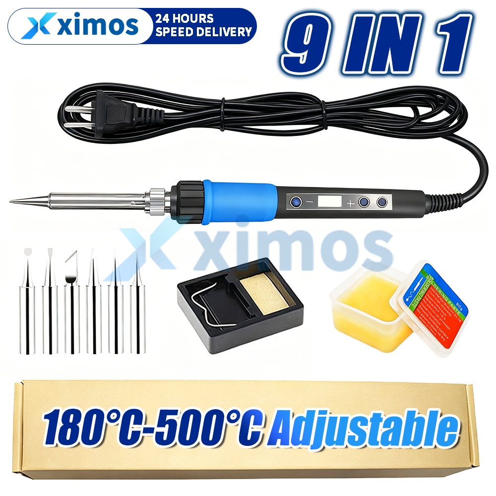 220v 90w Electric Soldering Iron Kit 9 In 1 Soldering Iron Set With Lcd ...