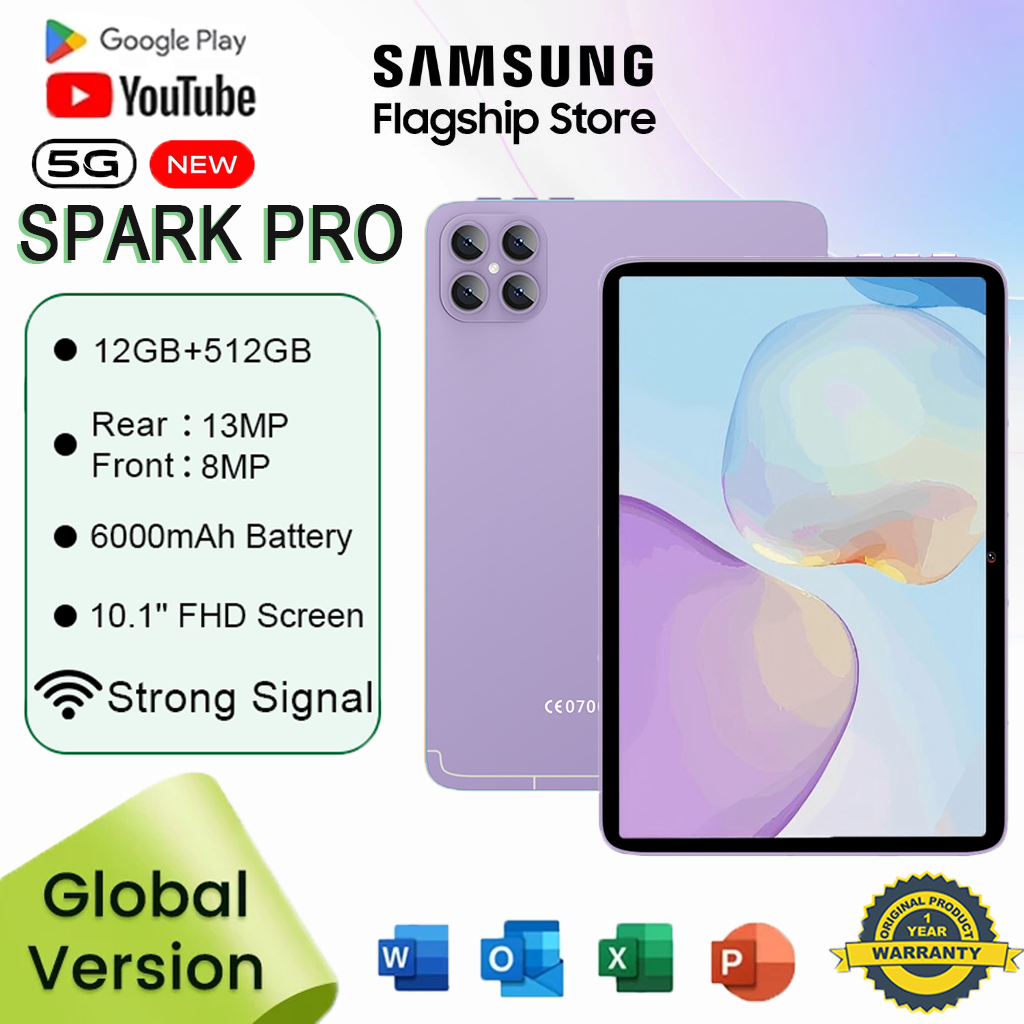 YOOKIE SPARK PRO 10.1 INCHES TABLET GOOD FOR GAMING DUAL SIM CARD 12GB ...