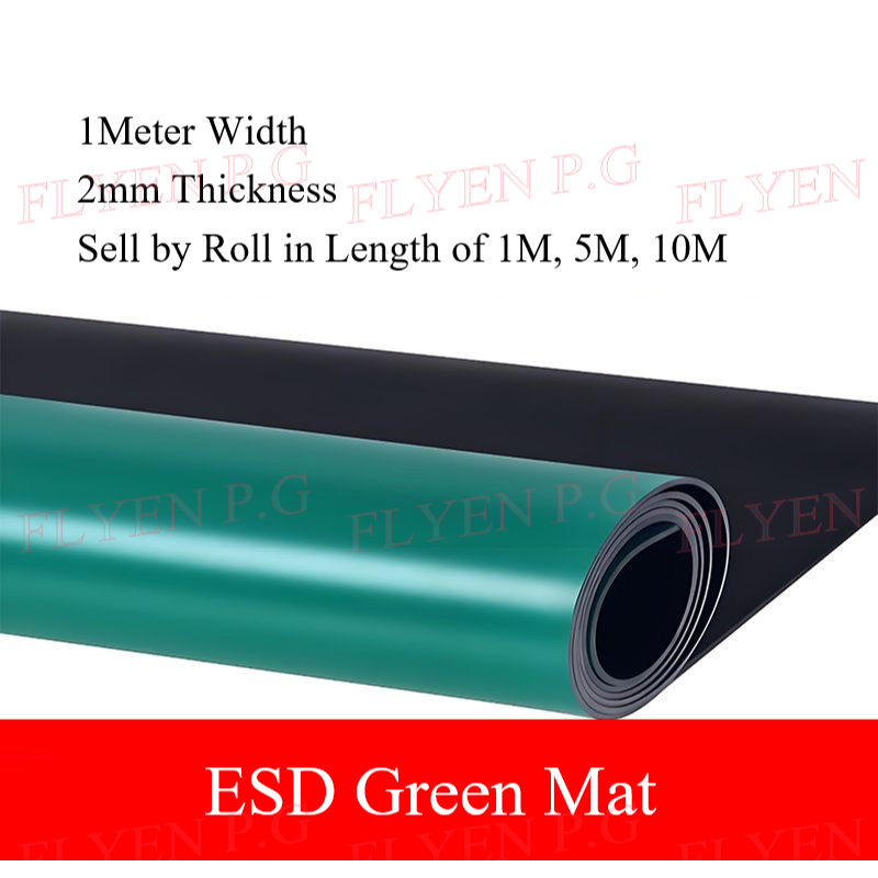 ESD Anti Static Green Mat 2mm Thickness 1 Meter Width Supplier Warranty ...