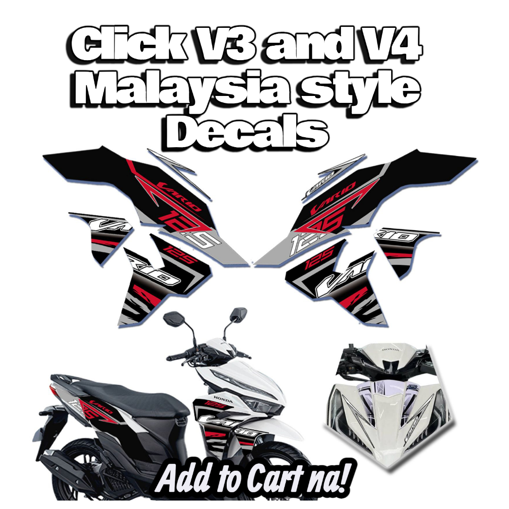 MALAYSICAN CONCEPT DECALS FOR HONDA CLICK V3/V4 accessories for click ...