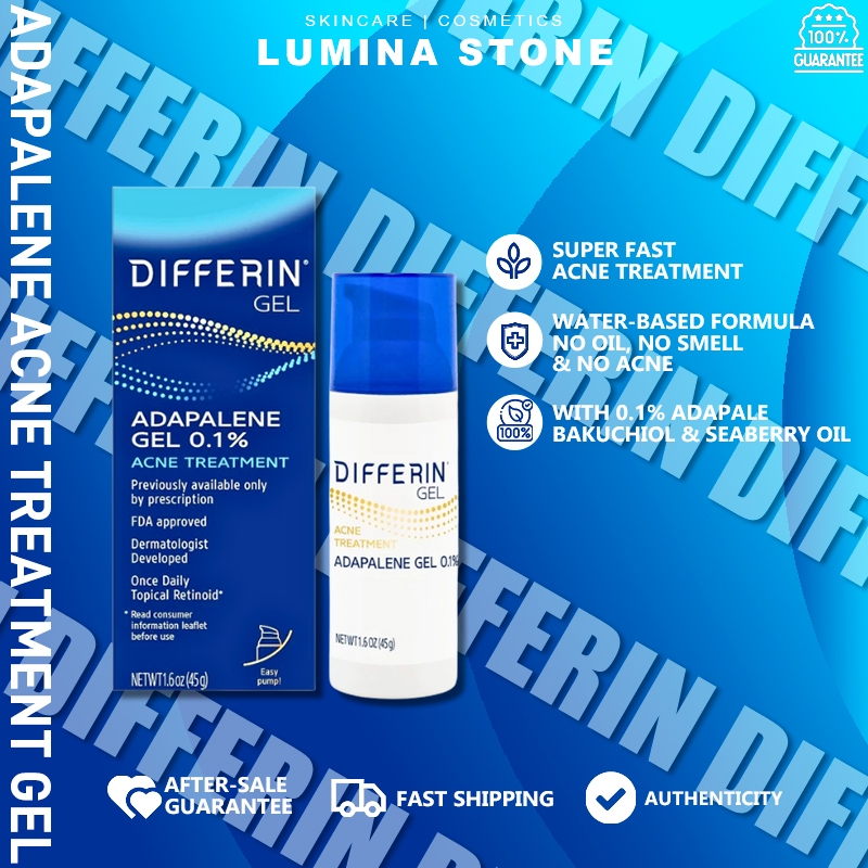 Differin Acne Treatment Gel 45g | Retinoid Treatment For Face with 0.1% ...