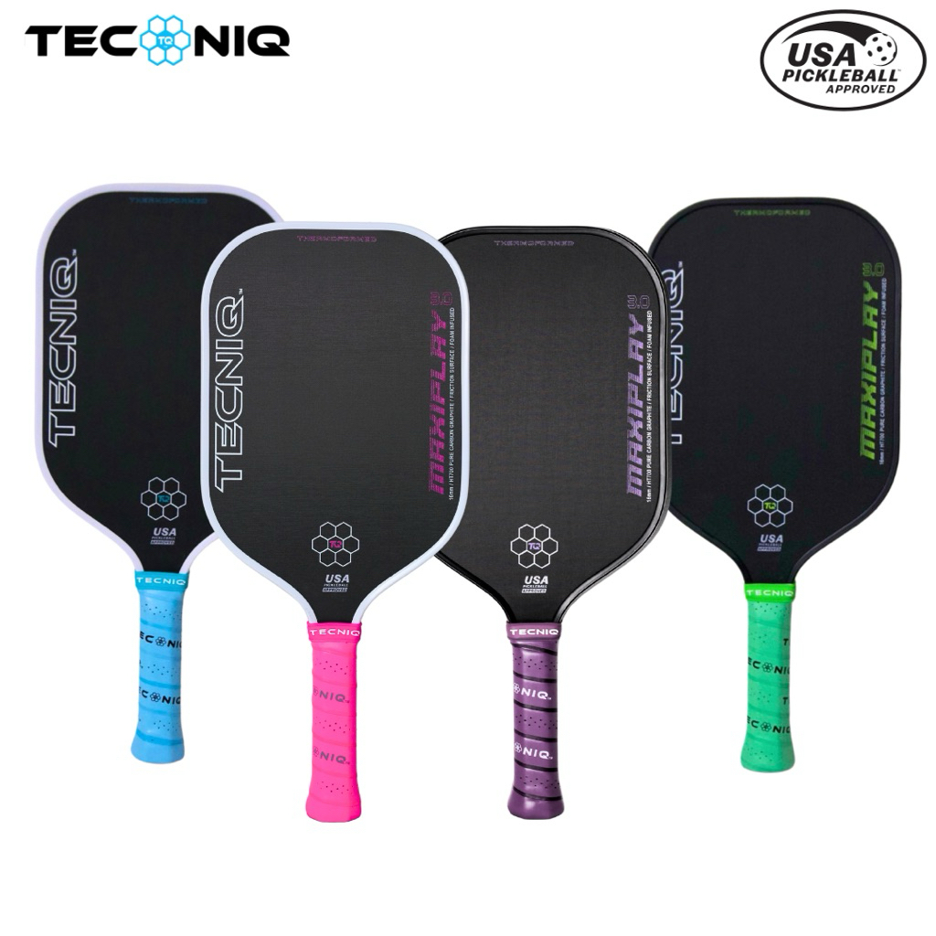 TECNIQ MAXIPLAY Pickleball Paddle 16mm T700 Carbon Fiber Thermoformed ...