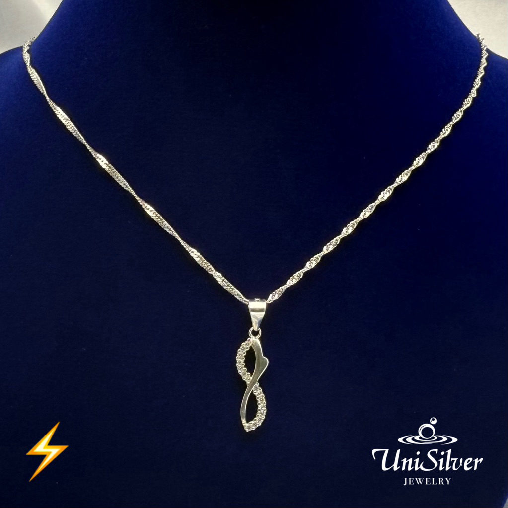 Unisilver 925 Sterling Silver Infinity Lady’s Necklace (NPS223-1018 ...