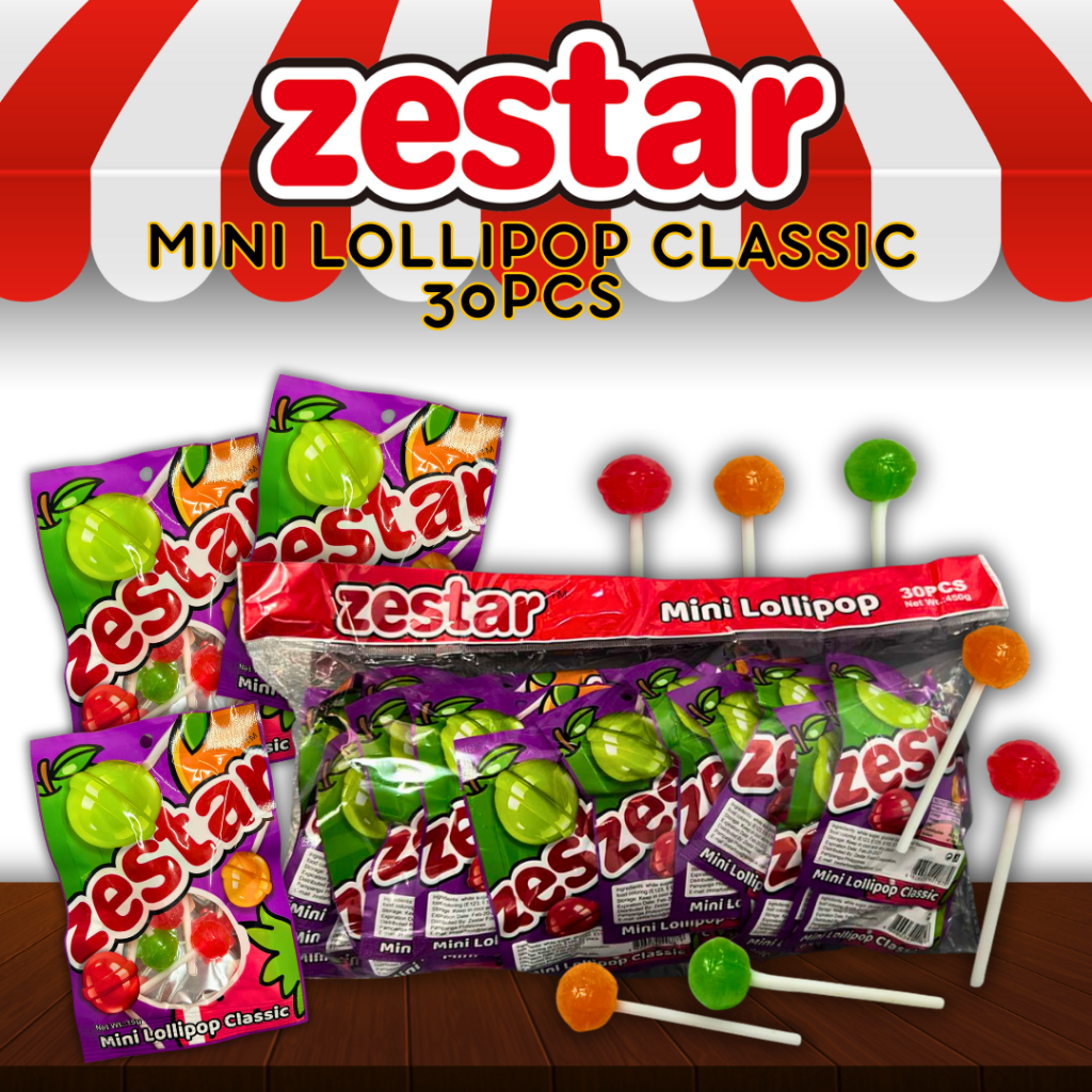 Zestar Classic Fruity lollipop candy 30pcs per pack Snack Bonbon treats ...
