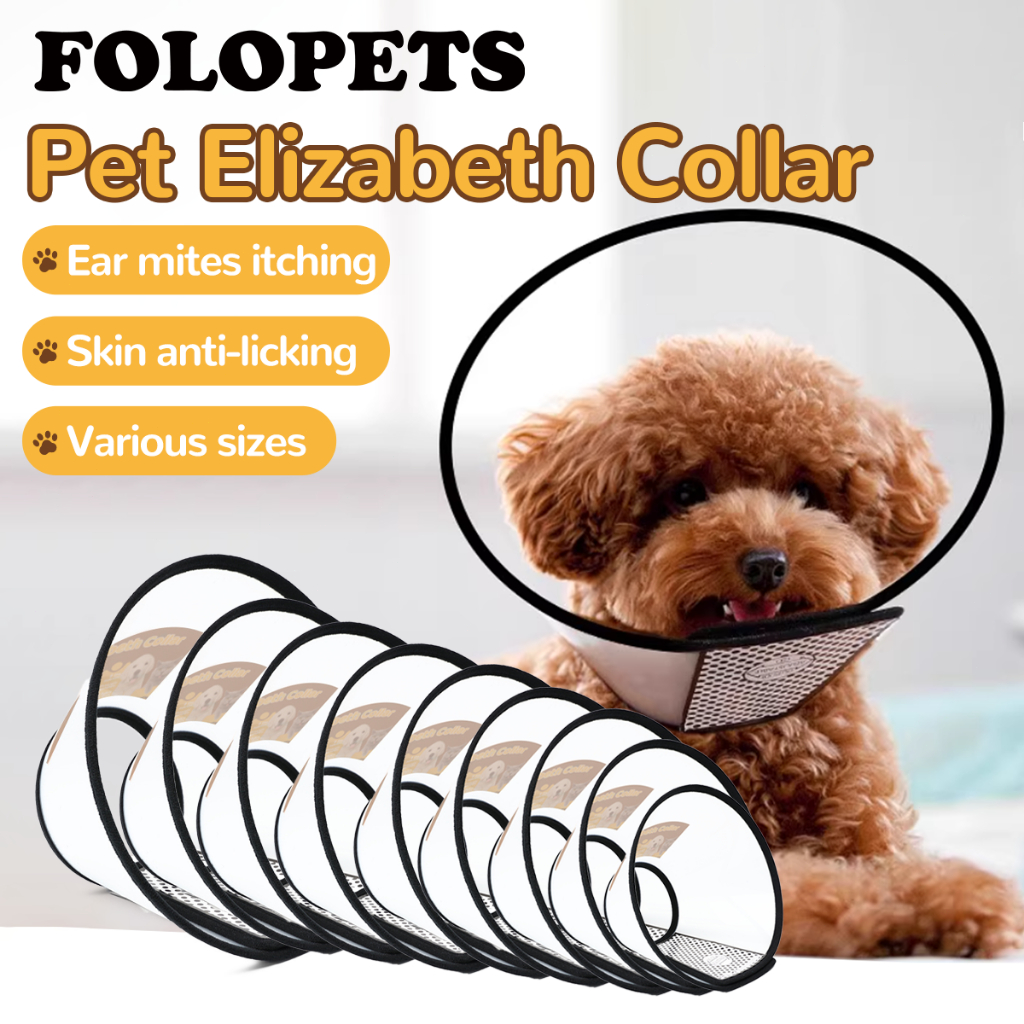 FOLOPETS Pet Elizabeth Cone E-Collar Dog Cat Safety Collar Circle Pet ...