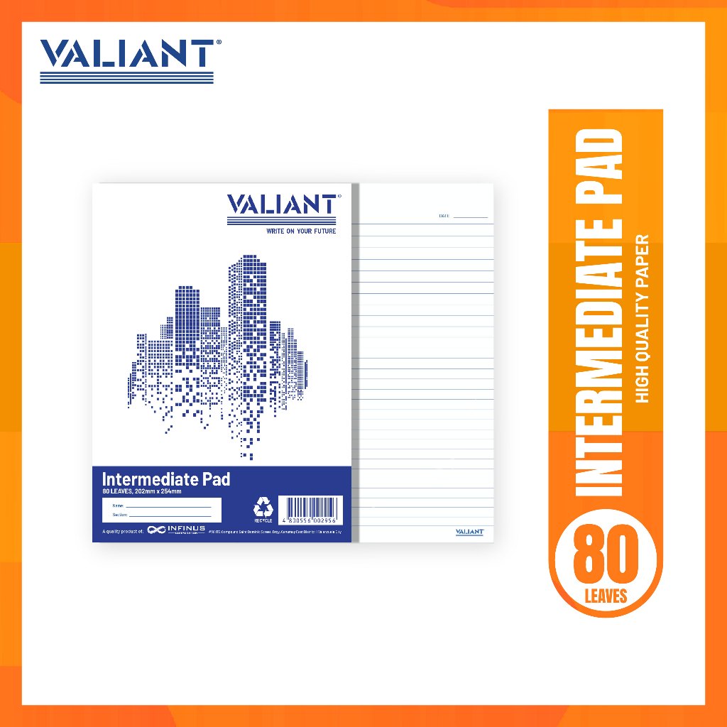 Valiant Intermediate Pad 80 Leaves | Shopee Philippines