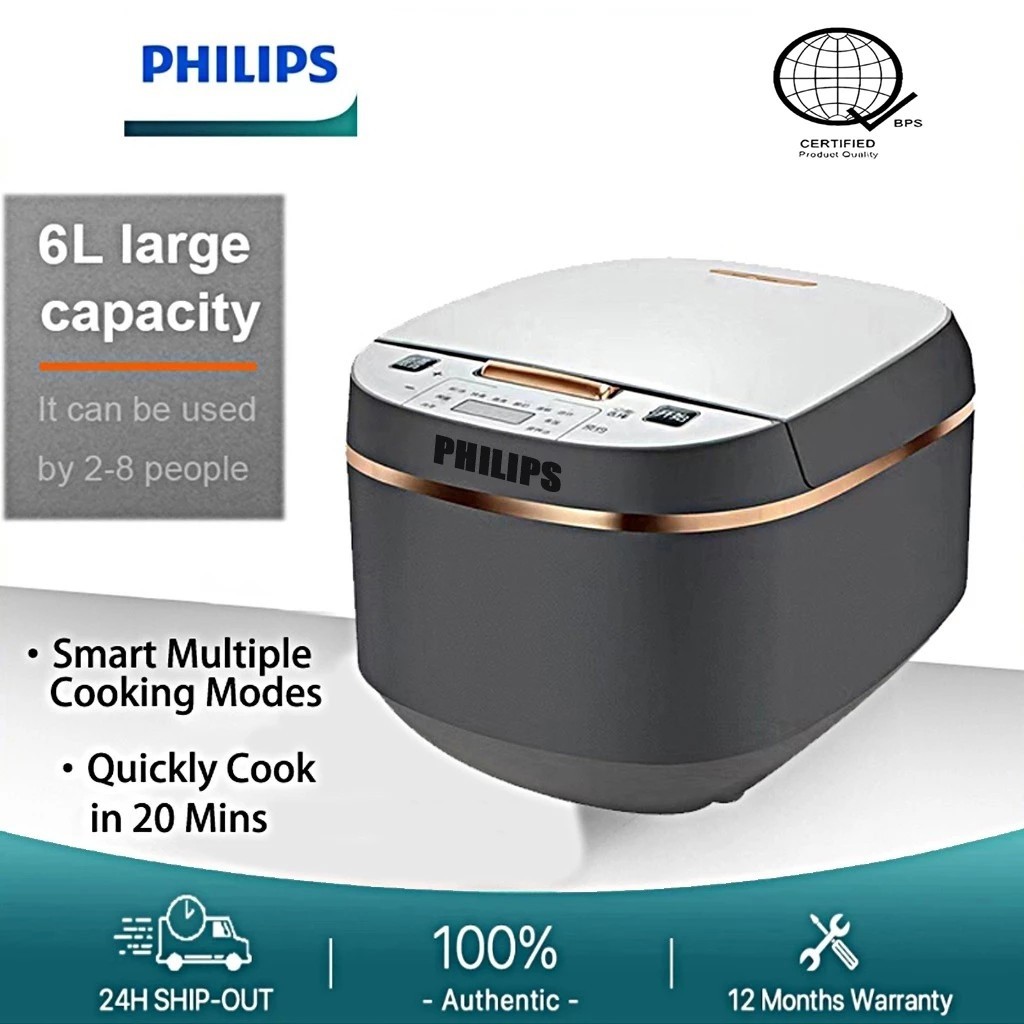 6L Smart Rice Cooker Large capacity Multifunctional electric pot 220V ...