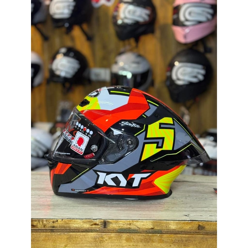 ORIGINAL KYT TT-revo full face helmet with extension spoiler | Shopee ...