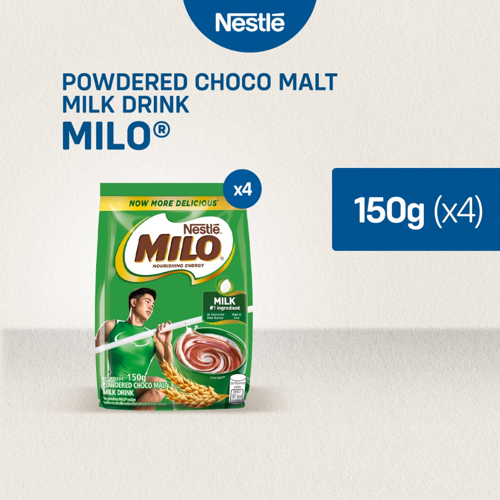 MILO Powdered Choco Malt Milk Drink 150g - Pack of 4 | Shopee Philippines