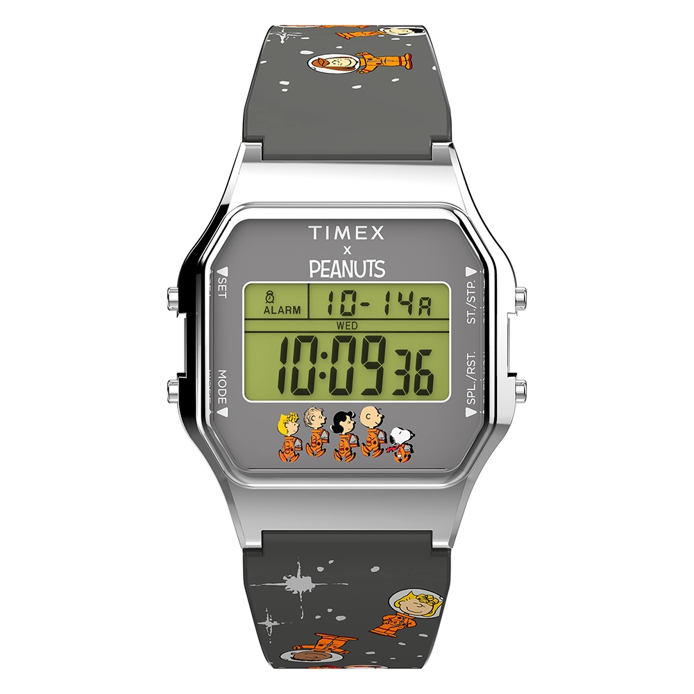 Timex Timex T80 X Peanuts Space Black Resin Digital Digital Watch For ...