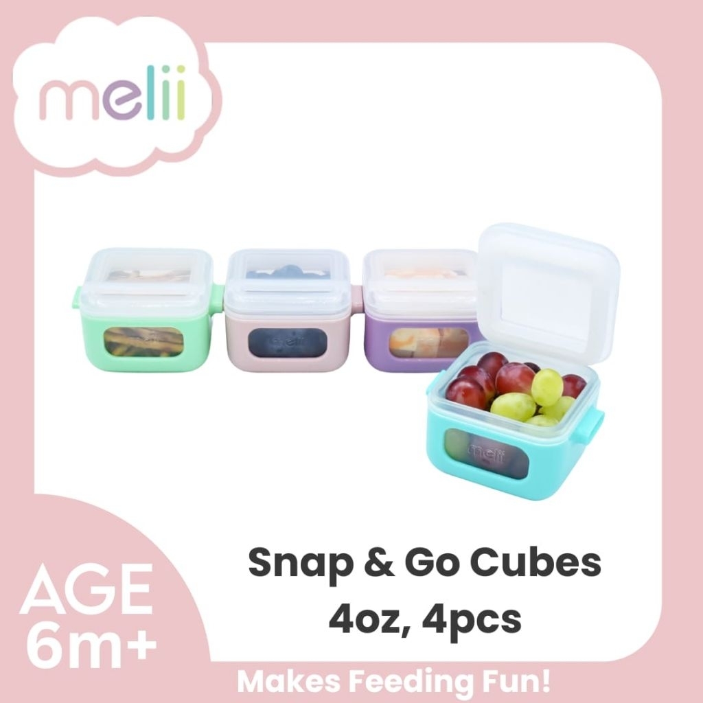 Melii Snap & Go Cubes 4oz 4 Pack (Snack Container) | Shopee Philippines