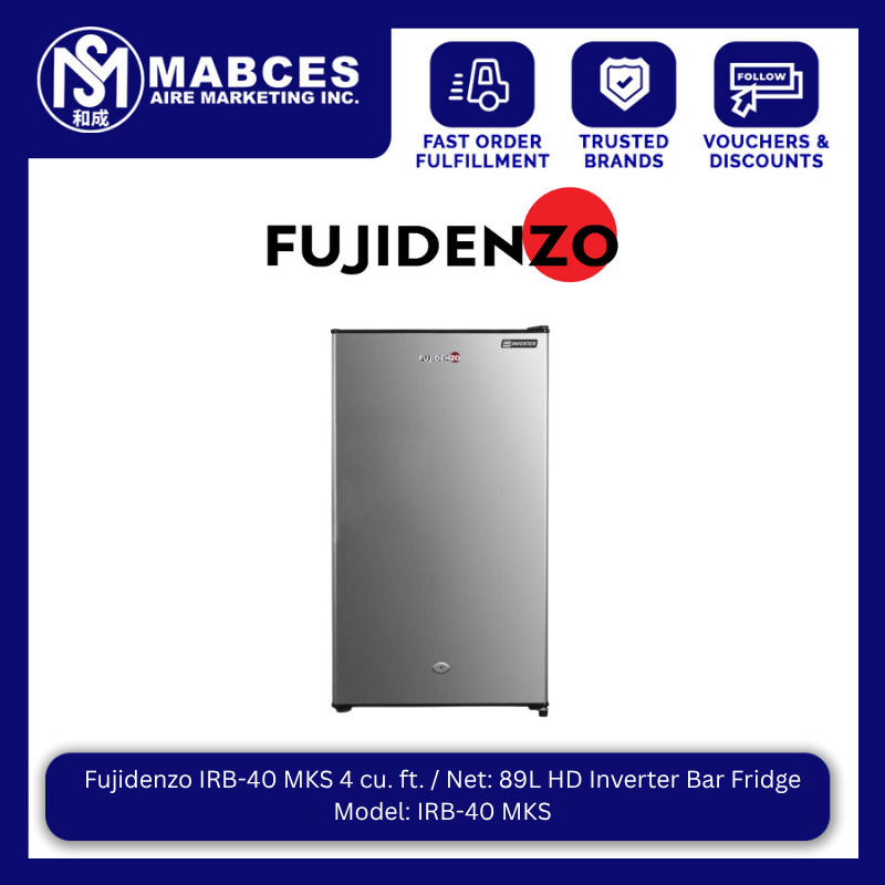 Fujidenzo IRB-40 MKS 4 cu. ft. / Net: 89L HD Inverter Bar Fridge ...