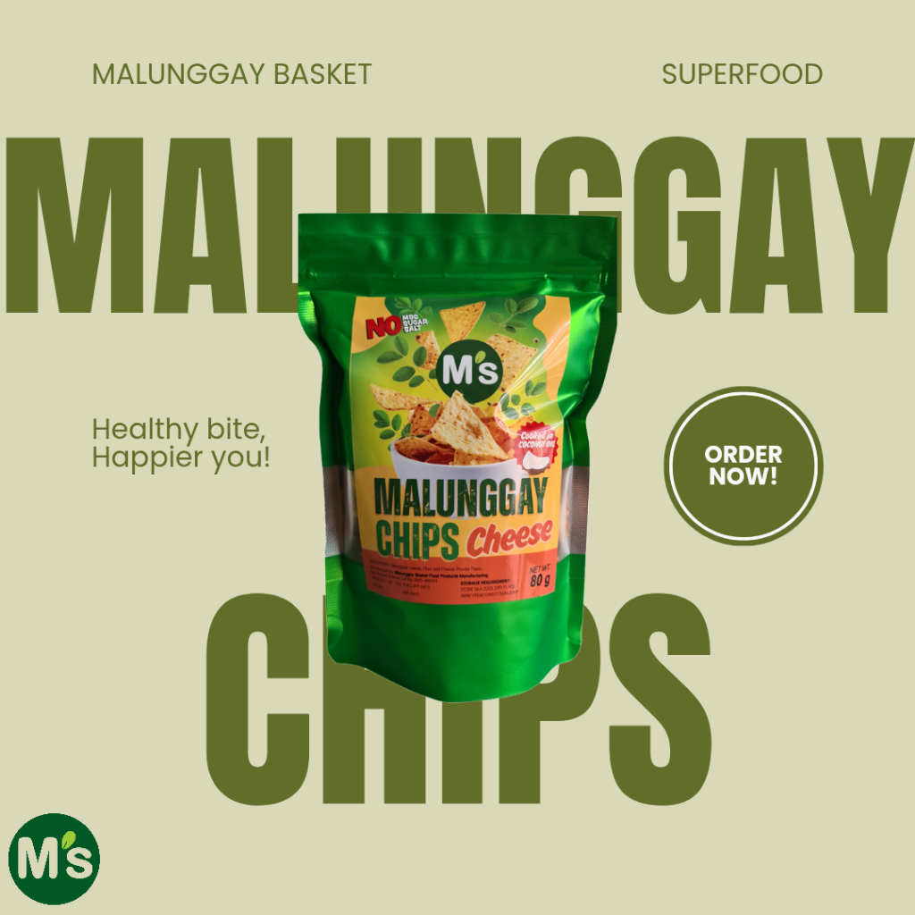 120g - M's Malunggay Chips - Guilt-free Snack - Crispy Moringa Chips ...