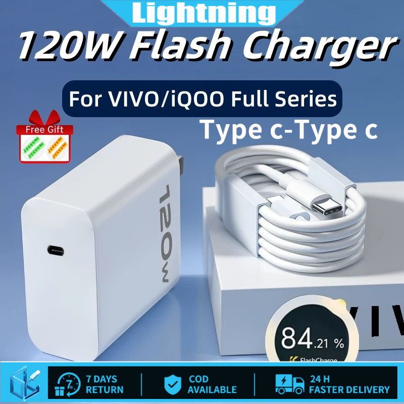 For VIVO iQOO 120W Type C Fast Charger for X100 X90 X80 Pro iQOO 12 11 ...