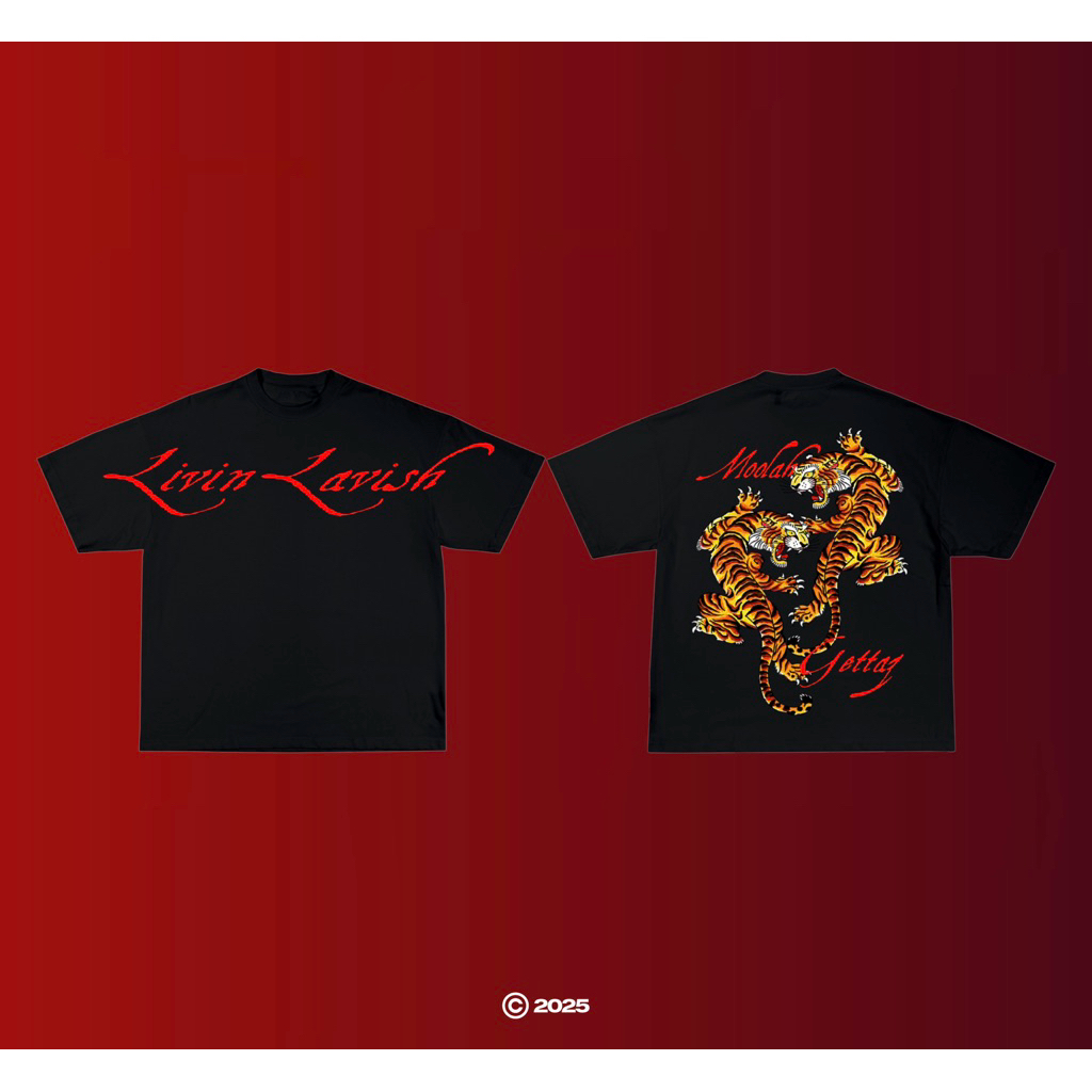 MOOLAH “LIVIN HARDY” TEE IN BLACK| SILKSCREEN PRINT| 240 GSM | CVC ...