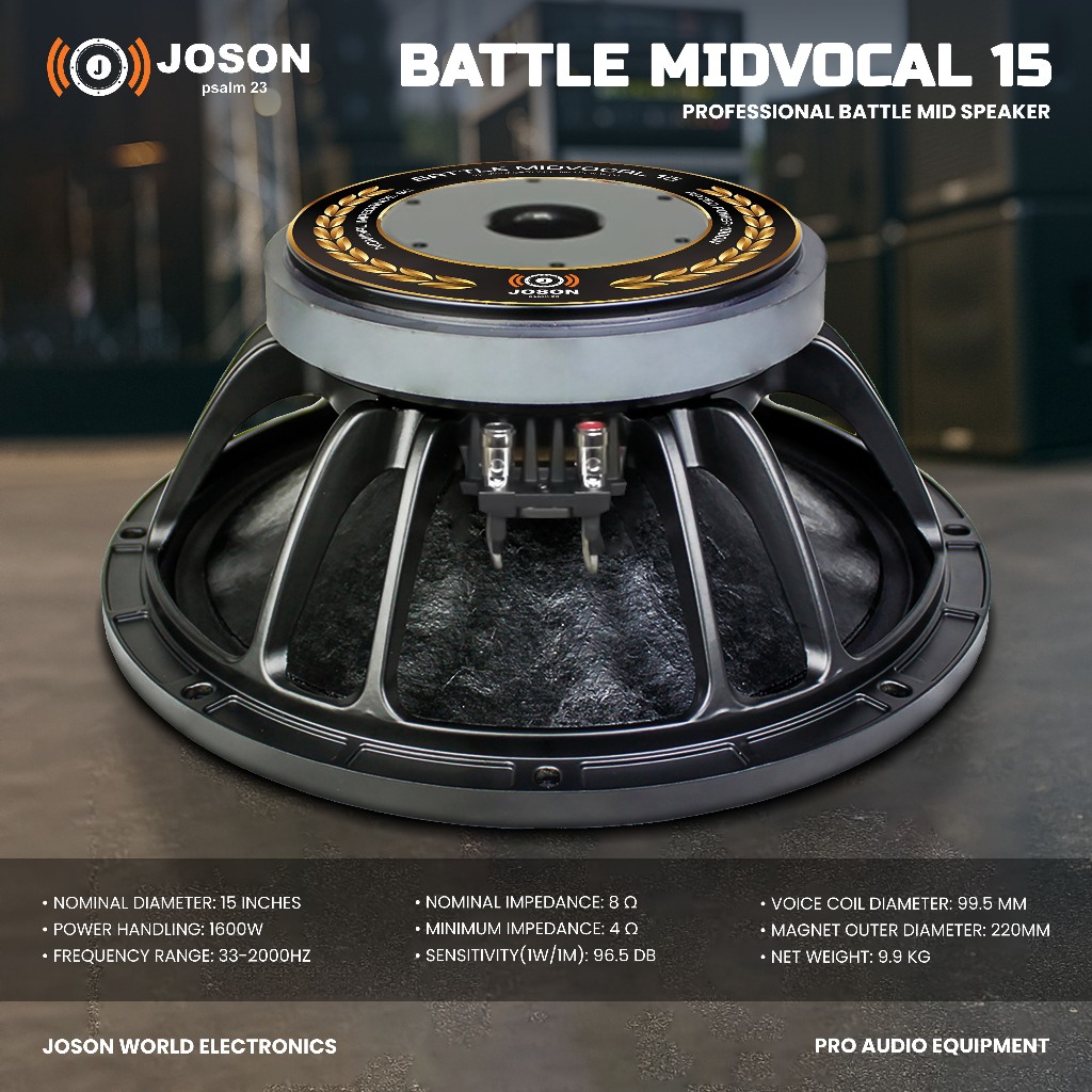 Joson BATTLE MIDVOCAL 15 Professional Mid Speaker (1pc) | Shopee ...