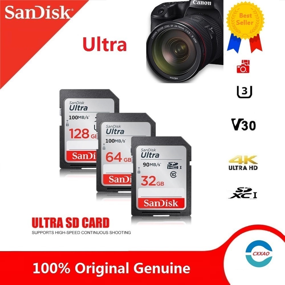 (COD) SanDisk Ultra SD Card 32GB /64GB /128GB 100Mb/s Class 10 & U1 ...
