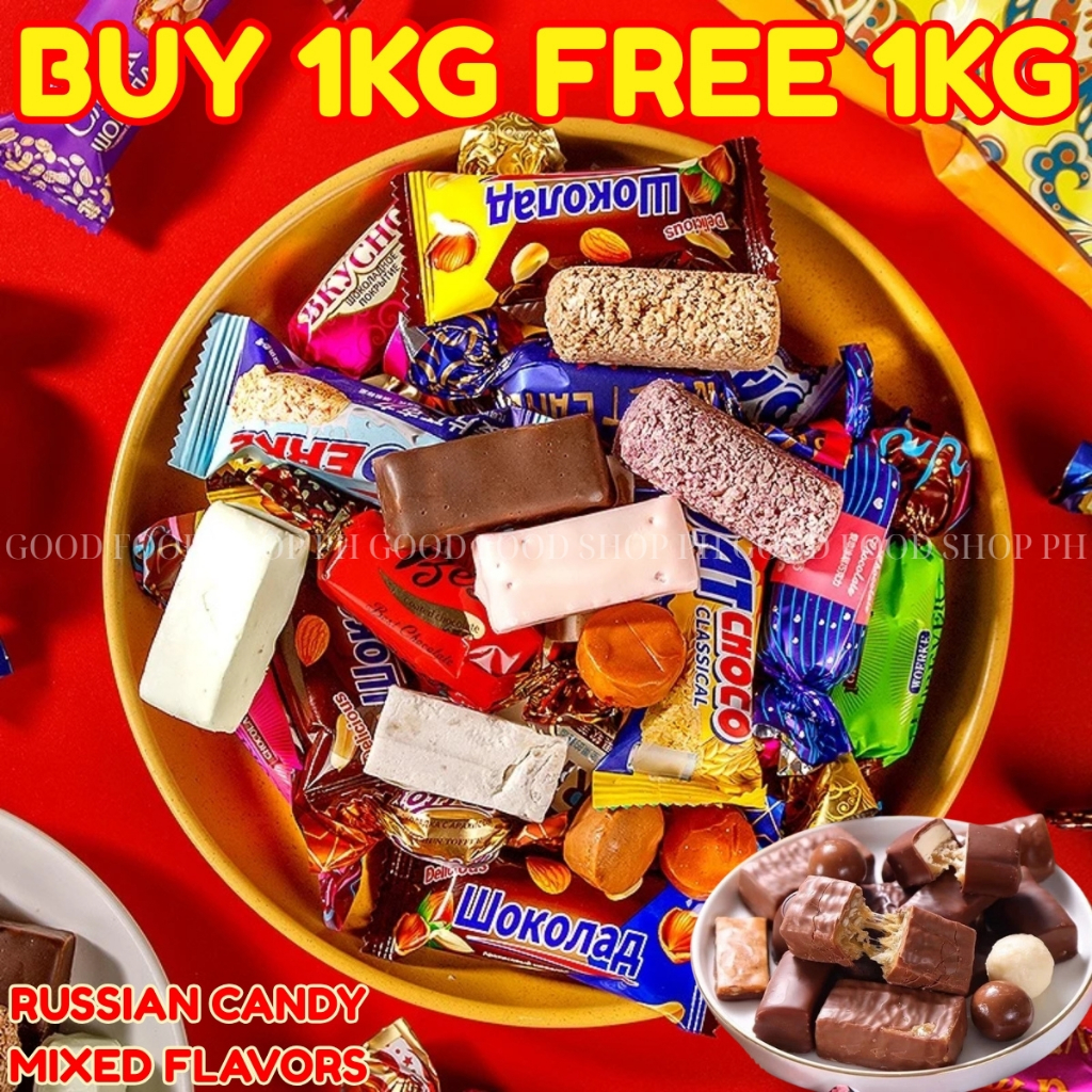 [ BUY 1KG FREE 1KG] Russian Chocolate Mixed Candy 100G- 1KG NA MAY ...