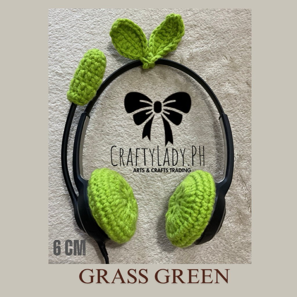 Crochet GANTSILYO 6cm Headset Ear Cover w/ Mouth pc cover and 8cm ...