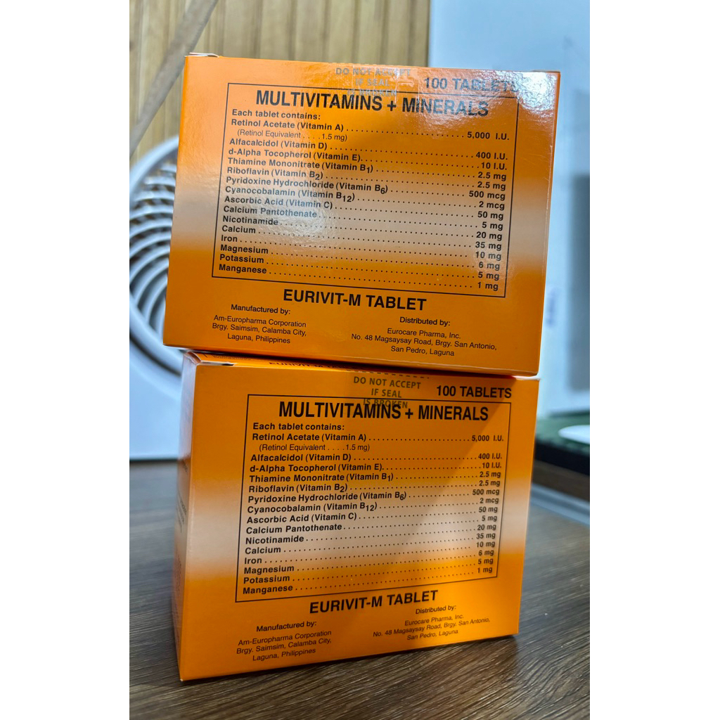 Multivitamins+Minerals Tablet (EURIVIT-M) | Shopee Philippines